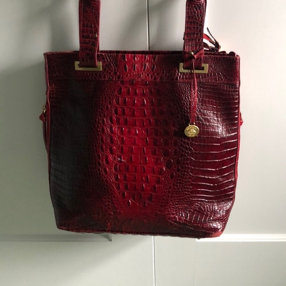 Brahmin | Bags | Brahmin Melbourne Leather Large Tote In Red Dragon 225 ...